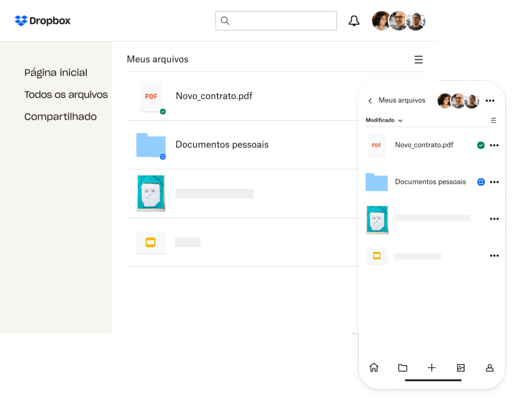 Organizado, seguro, sempre acessível - Dropbox
