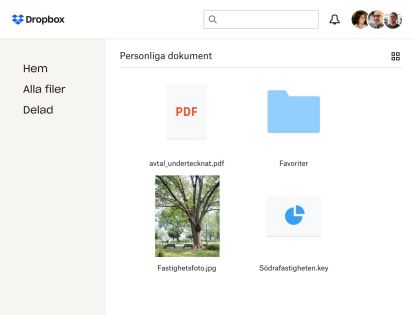 Organiserat, säkert, alltid tillgängligt – Dropbox