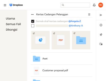 Pengalaman Desktop Dropbox untuk macOS & Windows