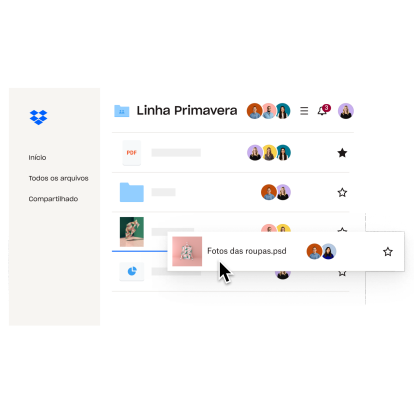 Armazenamento de documentos na nuvem - Dropbox