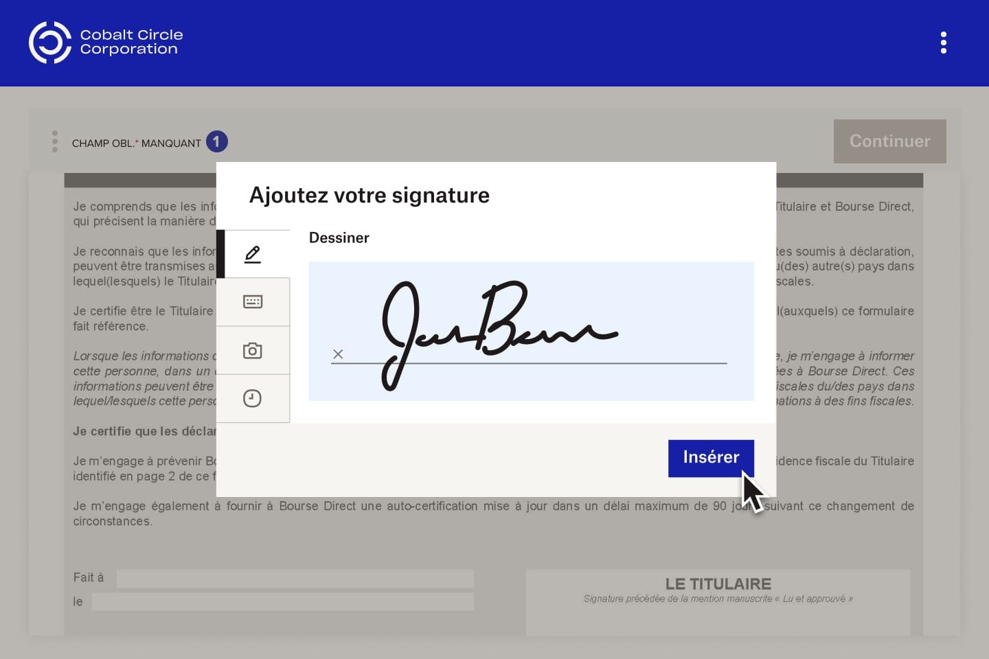 Signatures intégrées