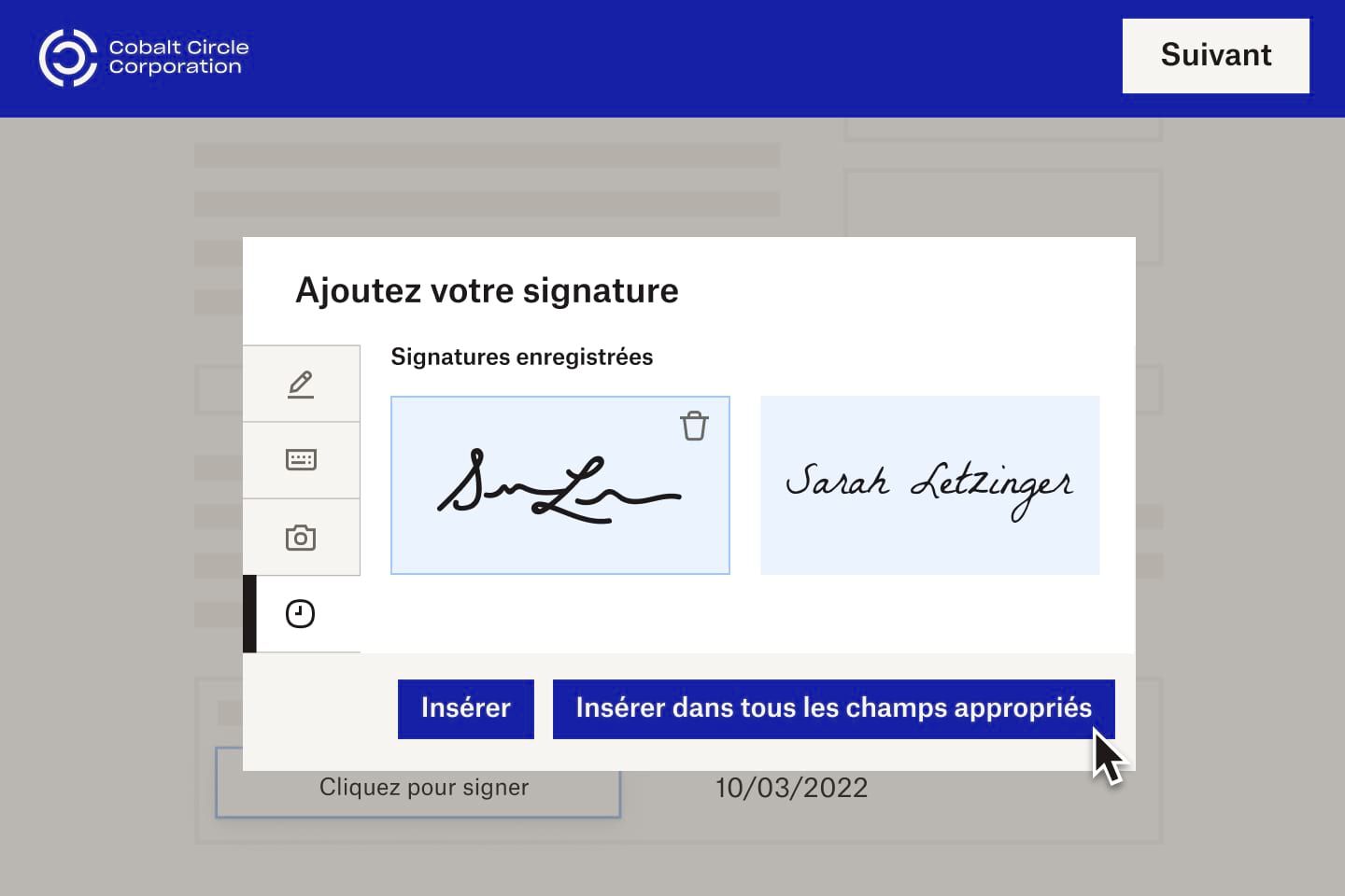 Signatures intégrées