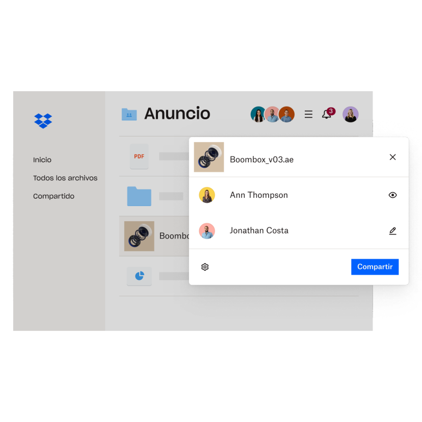 Compartir archivos y enlaces — Dropbox