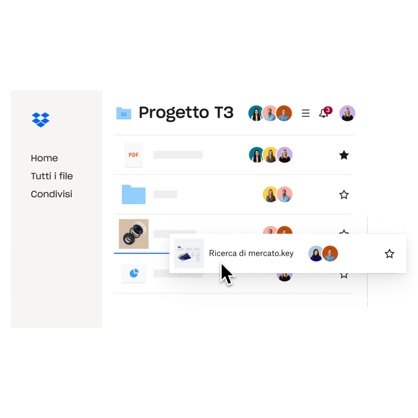 Condividere file e link