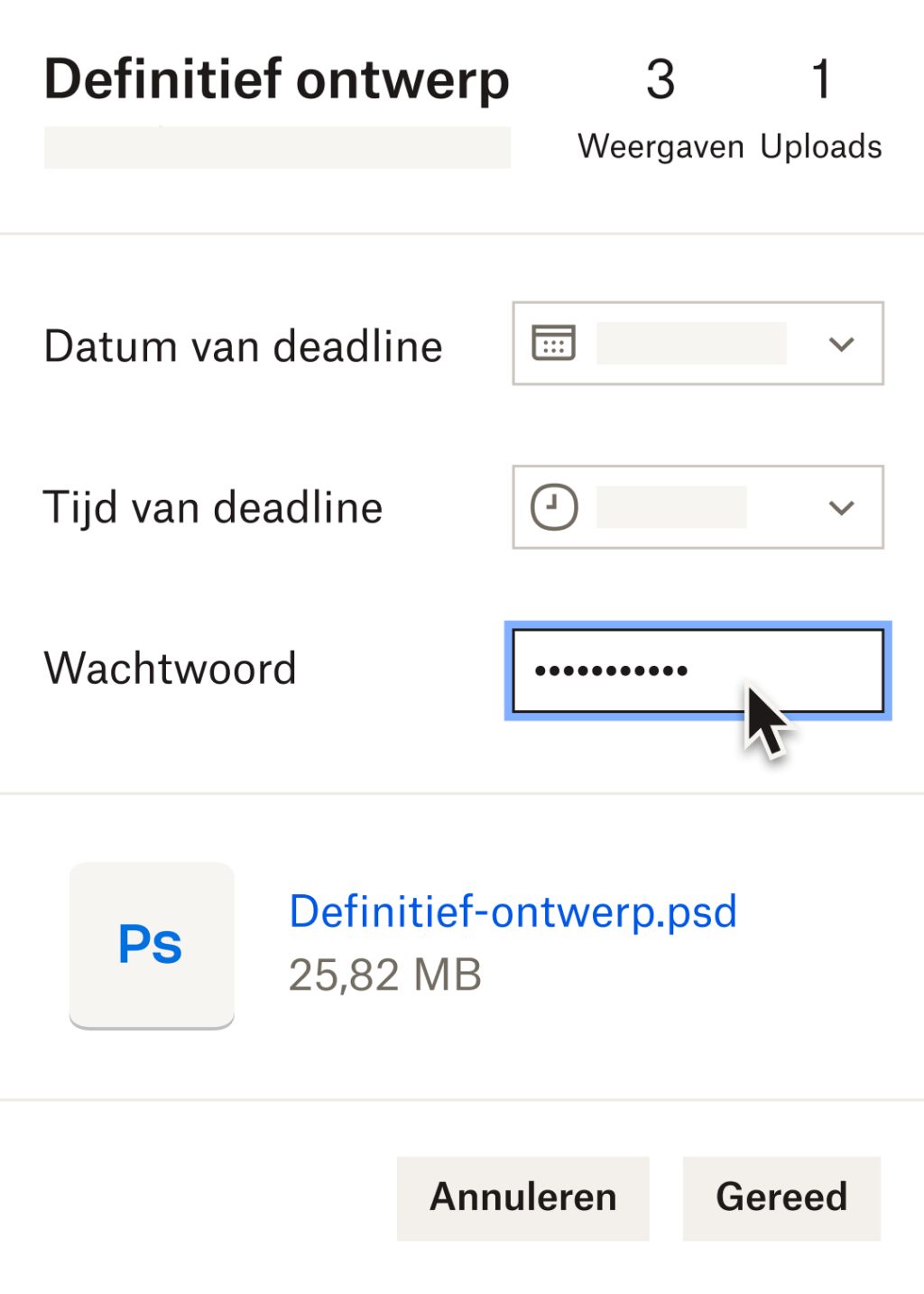 Productupdates van Dropbox