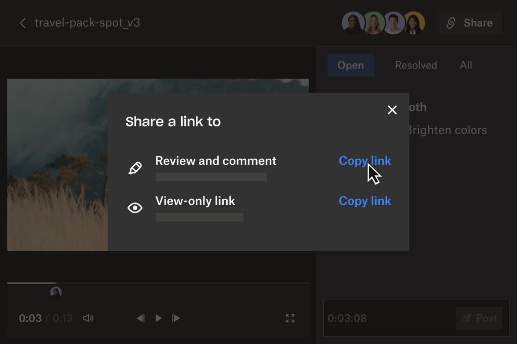 Manage video projects with Dropbox Replay