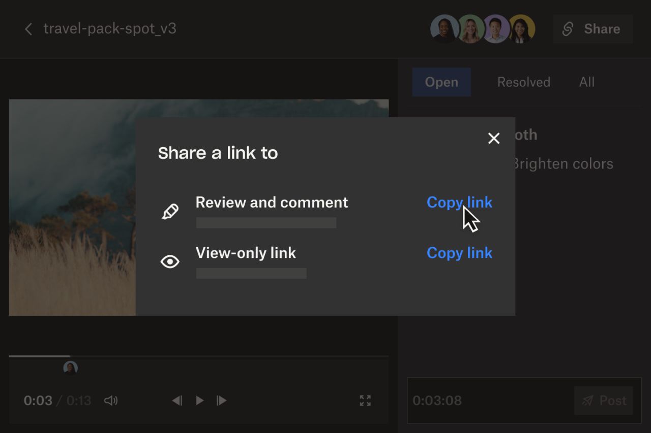 Manage video projects with Dropbox Replay
