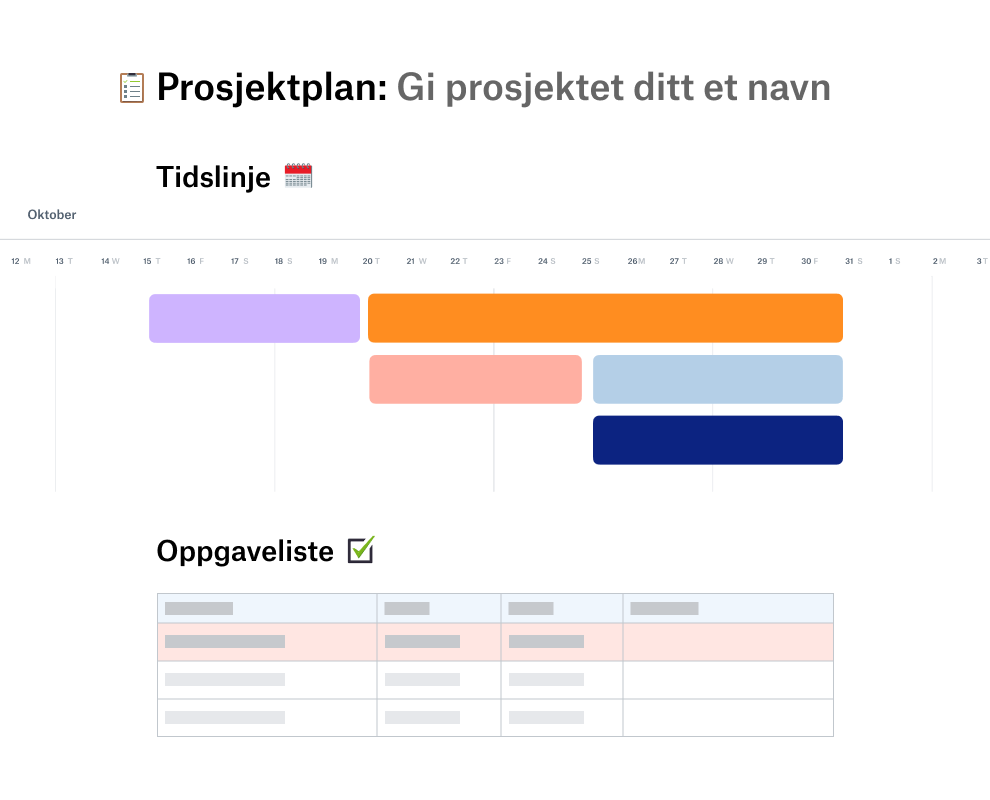 Prosjektplanlegger - Dropbox